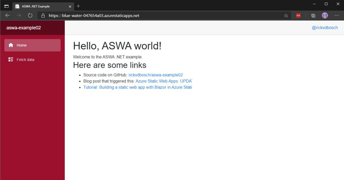Azure Static Web Apps: UPDATE | Rick van den Bosch .NET Azure Static Web Apps: UPDATE | Rick van den Bosch .NET
